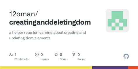 Github 12omancreatinganddeletingdom A Helper Repo For Learning