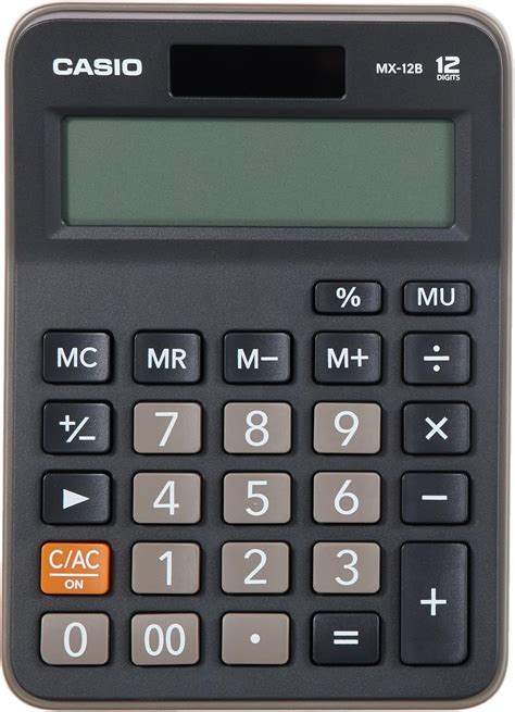 CASIO MX B BK Calculadora de sobremesa Dígitos Solar y Pilas