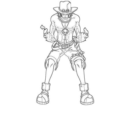 One Piece Portgas D Ace Action Coloring Nation