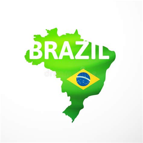 Mapas Da Bandeira Do Vetor De Brasil Ilustração do Vetor Ilustração