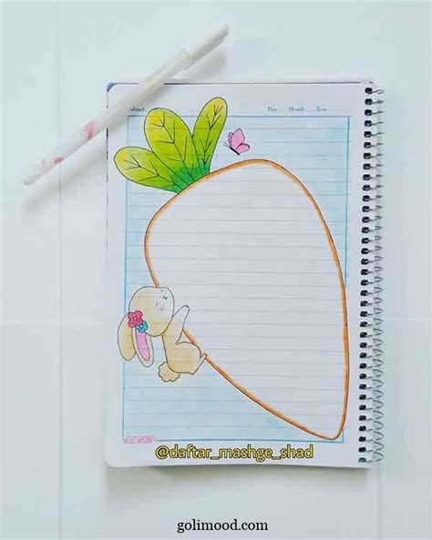 نقاشی هویج 15 طرح کودکانه با مداد رنگی به روشی ساده با خرگوش و فانتزی