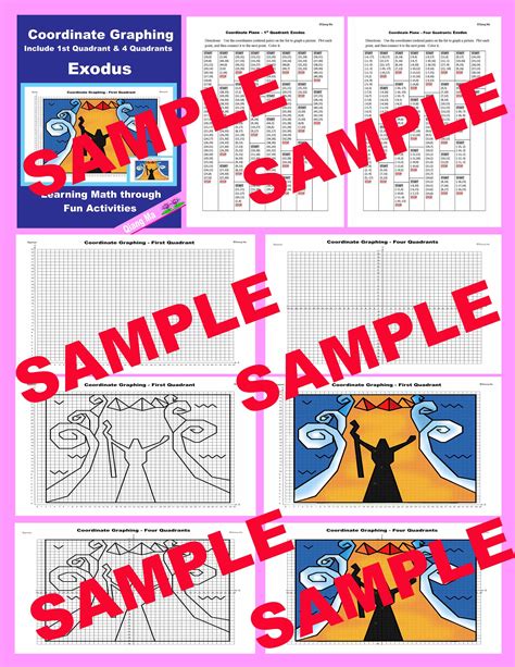 Passover Coordinate Plane Graphing Picture Exodus Classful