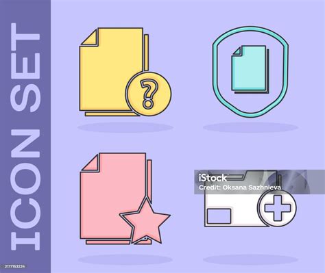 새 폴더 추가 알 수 없는 문서 별표가 있는 문서 및 문서 보호 개념 아이콘을 설정합니다 벡터 1위에 대한 스톡 벡터 아트 및 기타 이미지 Istock