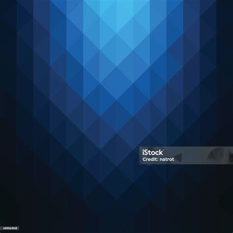 Abstract Geometric Pattern Blue Triangles Background Stock Illustration