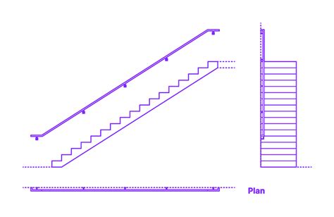 Handrail Bracket Square Dimensions And Drawings