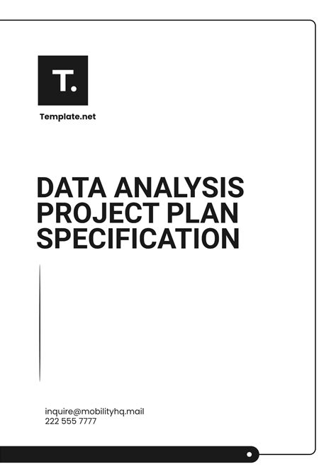 Free Data Analysis Project Plan Specification Template To Edit Online