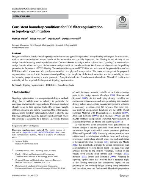Pdf Consistent Boundary Conditions For Pde Filter Regularization In