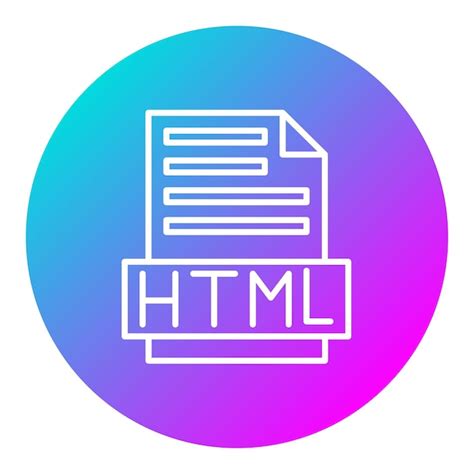 El Icono Vectorial De Archivo Html Se Puede Utilizar Para El Conjunto De Iconos De Codificaci N