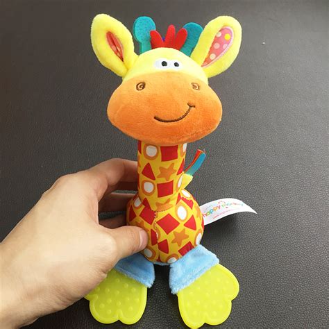 Happy Monkey婴儿玩具毛绒玩具新生儿手摇铃加工布偶公仔定制虎窝淘