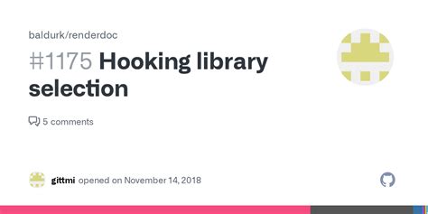 Hooking Library Selection Issue Baldurk Renderdoc GitHub