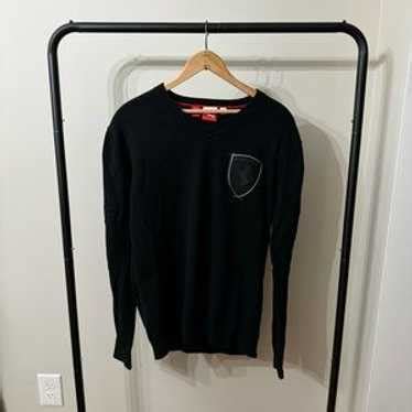 Latge Black Puma X Ferrari V Neck Sweater Gem