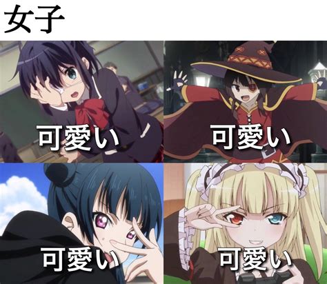 女子の中二病キャラと男子の中二病キャラの違い