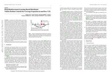 Deep Reinforcement Learning Based Distributed Vehicle Position Controls