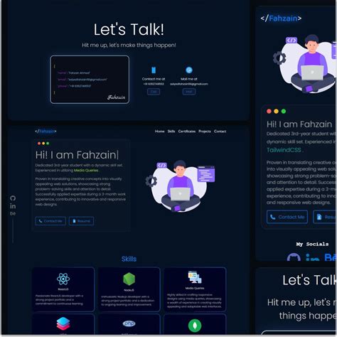 Fahzain Ahmed On Linkedin Portfolio Reactjs Webdevelopment Website Webdesign