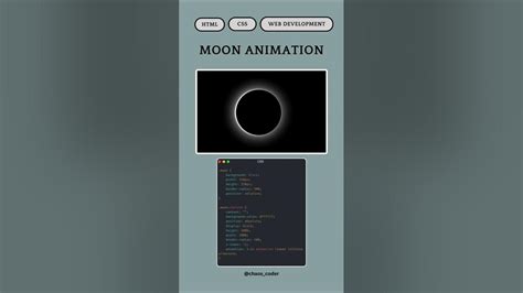 Mesmerizing Animated Moon With Css Watch The Magic In Motion Cssanimation Html