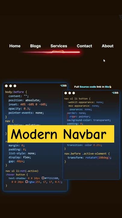 Morden Navbar Design Using Html Css Htmlfullcourse Htmltutorial