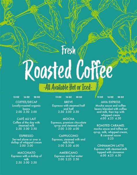 Roasters Coffee Menu Design Template By Musthavemenus