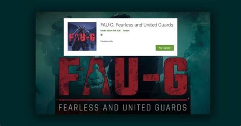 FAU G Made In India Game Live For Pre Registration On Google Play Store PlayerZon Blog