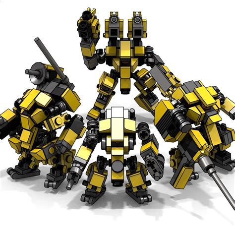 Building Blocks Moc Mecha Small Mecha Commando Assembling Toys Creative Ts Happy Uncle Bird