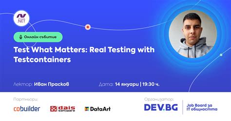 NET Test What Matters Real Testing With Testcontainers DEV BG
