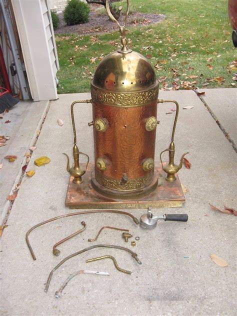Vintage Copper And Brass Espresso Machine Dome With Eagle On Top