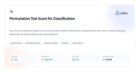 Machine Learning Permutation Test Score Significance Analysis Labex