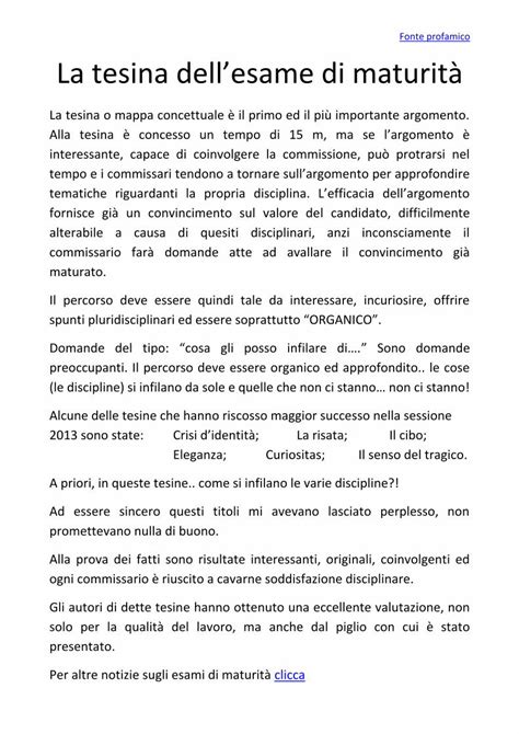 Pdf Fonte Profamico La Tesina Dellesame Di Maturità · Fonte