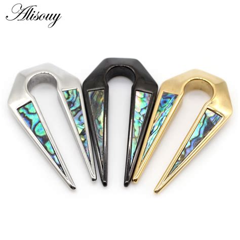 Alisouy 1pc สแตนเลสสตีล Heavy หูคลิปน้ําหนักปลั๊กอุโมงค์หูวัด Expander