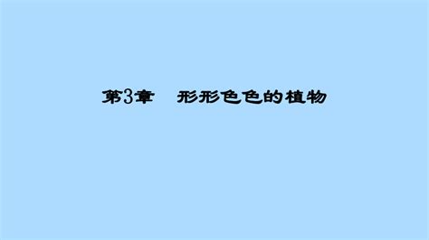 冀教版生物七年级上册第三章形形色色的植物复习课件 共12张PPT 21世纪教育网