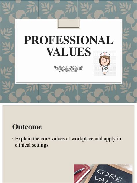 Professional Values Pdf