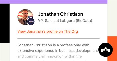 Jonathan Christison Vp Sales At Labguru Biodata The Org