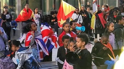 ድሚቅ ሰለማዊ ሰልፊ ኣብ ኣሜሪካ ኢምባሲ Uk Tigray Protest Uk 2022 Us Embassy
