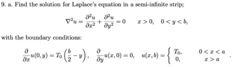 Solved A Find The Solution For Laplace S Equation In A Chegg