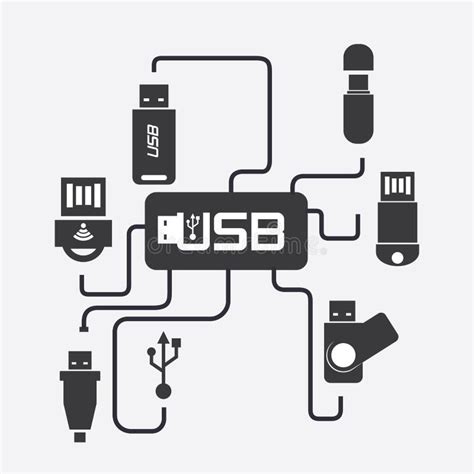Usb Connection Stock Vector Illustration Of Infographic 49111763