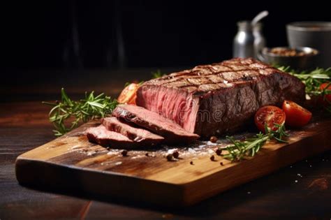 Mouthwatering Medium Rare Steak Grilled And Roasted Succulent Beef