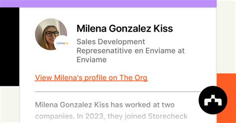 Milena Gonzalez Kiss Sales Development Represenatitive En Enviame At