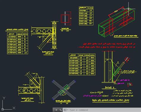 دانلود دیتیل اتصالات بادبند ها