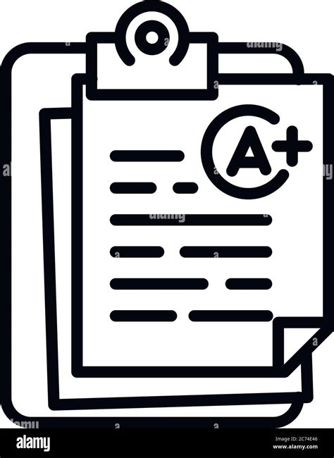 School Test Icon Outline School Test Vector Icon For Web Design