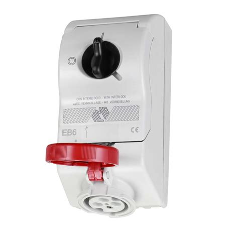 Ilme Eb6 16a 3p E 415v Interlocked Socket Ip66 Ki1664eb6 Cef