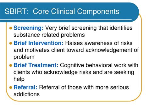 Ppt Screening Brief Intervention And Referral To Treatment Sbirt