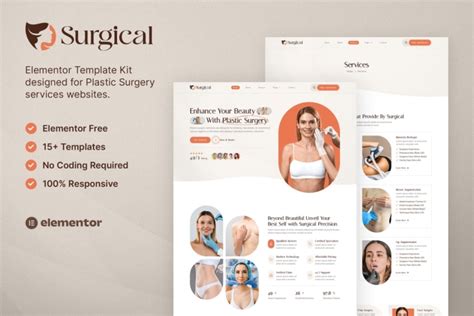 Surgical Plastic Surgery Clinic Elementor Template Kit