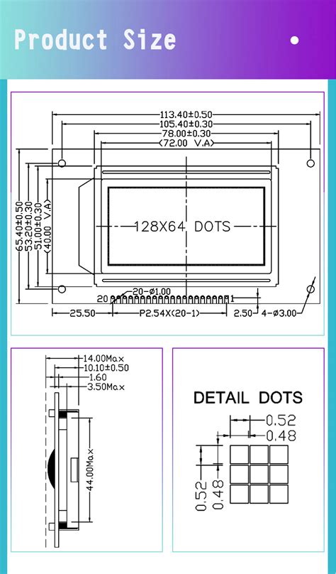 Lcd Monochrome Displays 12864 Display Module