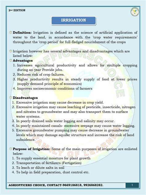 Irrigation Pdf
