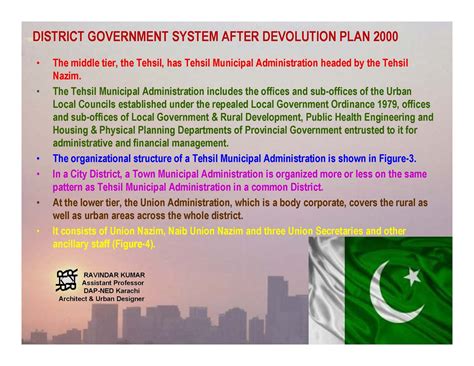 Urban And Regional Planning Planning System In Pakistan