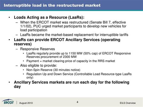 Ppt Ercot Emergency Interruptible Load Service Powerpoint Presentation Id6773653