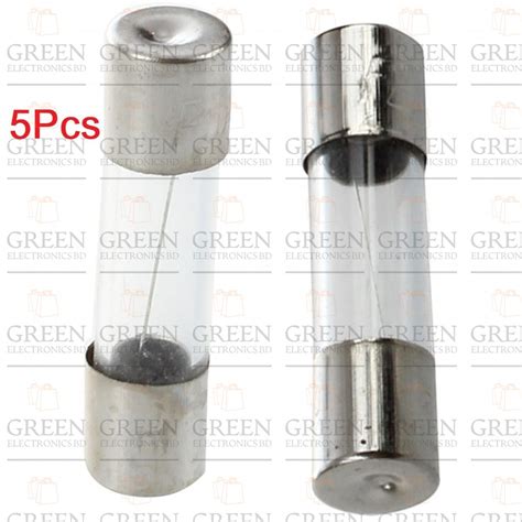 5pcs Fast Blow Type Ac 250v 15a F25al250v Glass Fuses Tubes Size