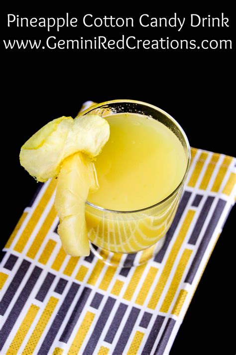 Pineapple Cotton Candy Drink {recipe} Geminired Creations