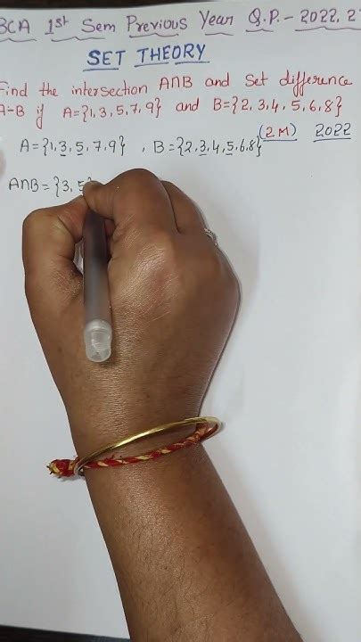 Mathssettheory Difference Of Two Sets For Class11 Bca Bcom Bba Btech Youtube