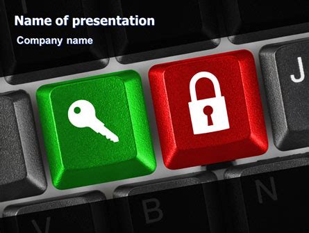 Lock And Key On The Keyboard Presentation Template For PowerPoint And Keynote PPT Star