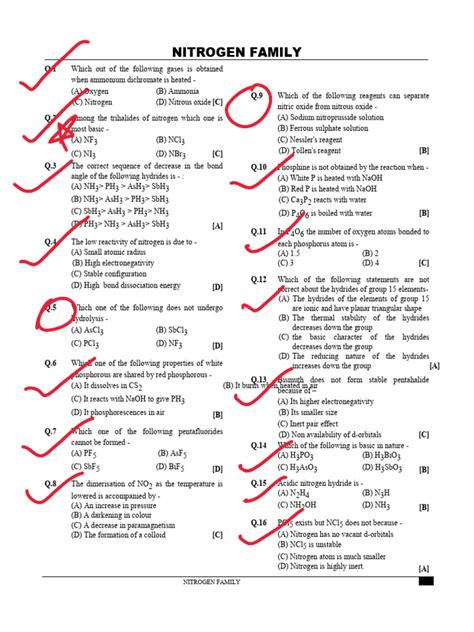 Nitrogen Sir Sheet Pdf Nitrogen Chlorine